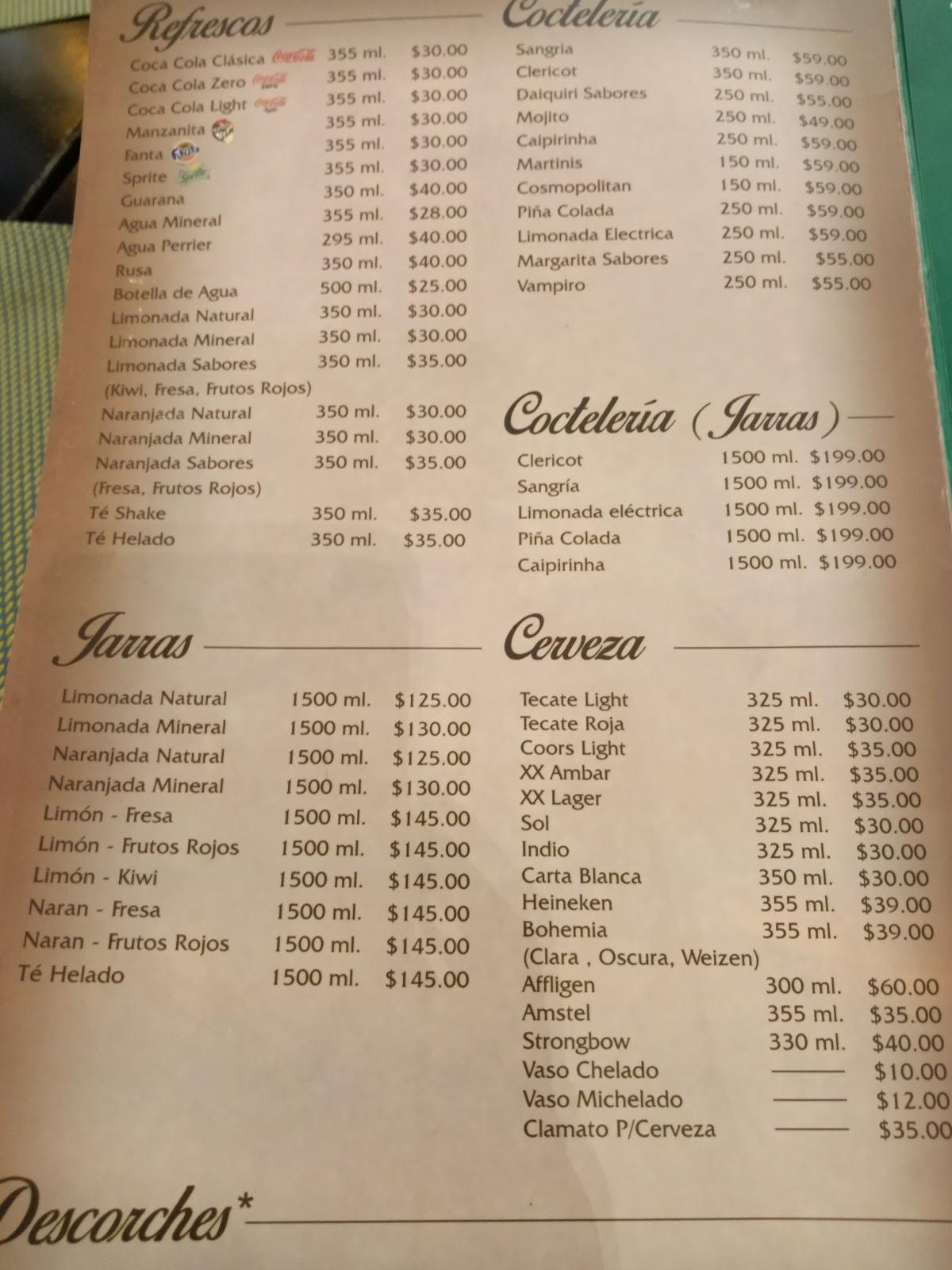 Carta de Las Espadas - Brazilian Steakhouse, Hermosillo