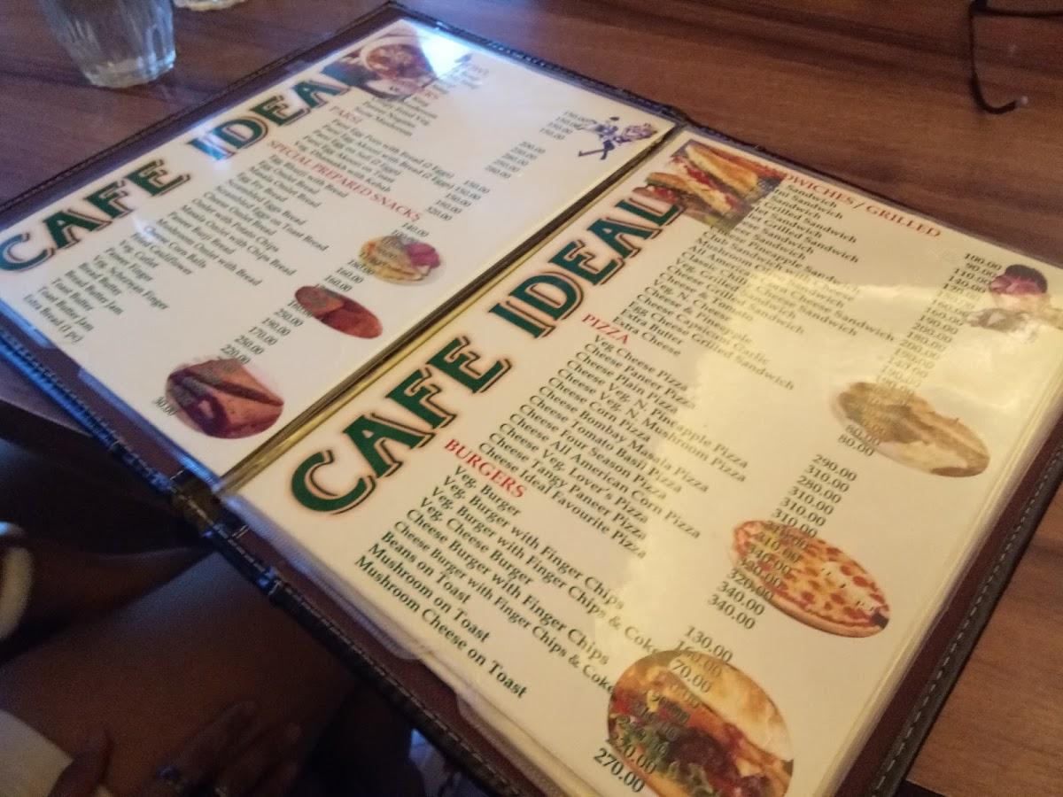 Menu at Cafe Ideal, Mumbai