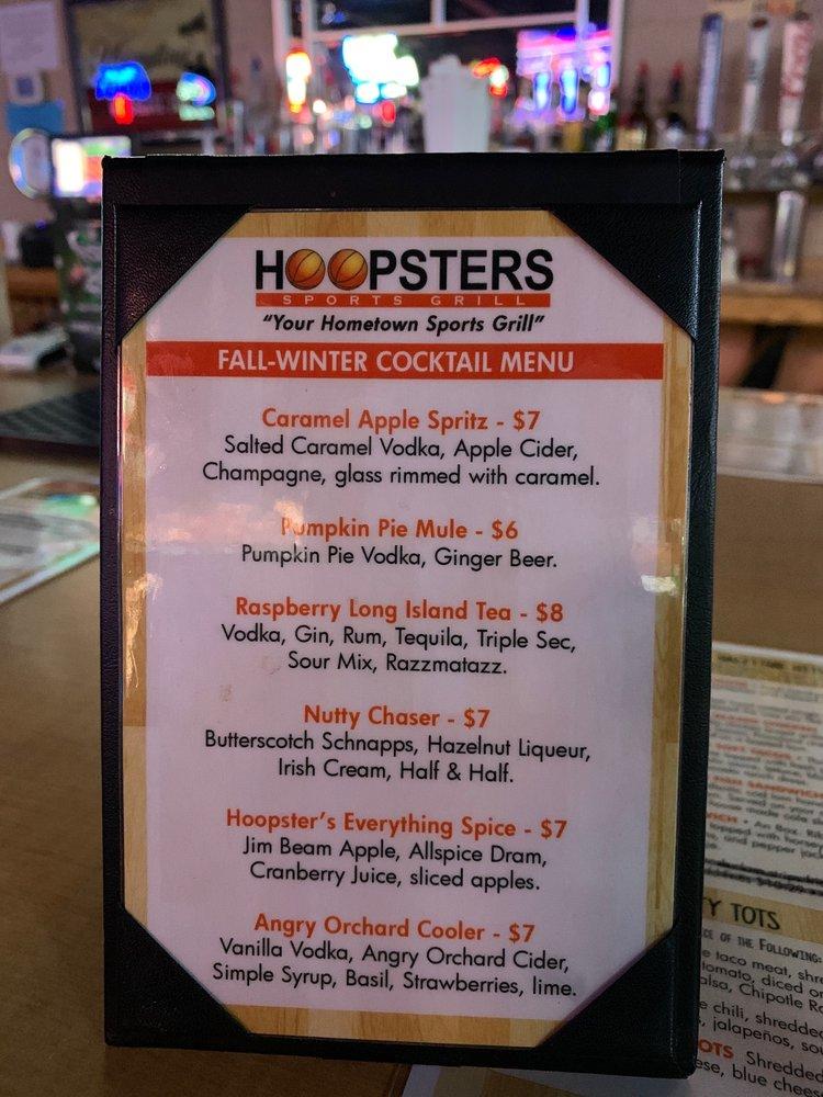 Menu at Hoopsters Sports Grill pub & bar, Jeffersonville
