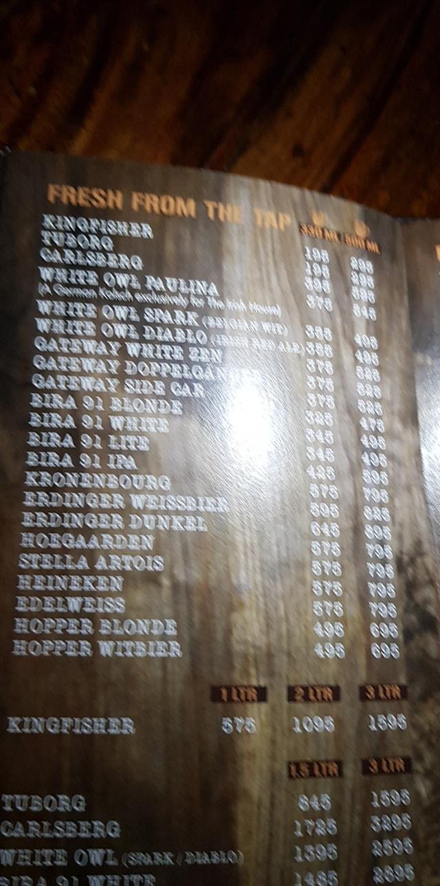 Menu at THE BAR STOCK EXCHANGE - Viviana Mall, Thane, Unit SF 02 [level 2]
