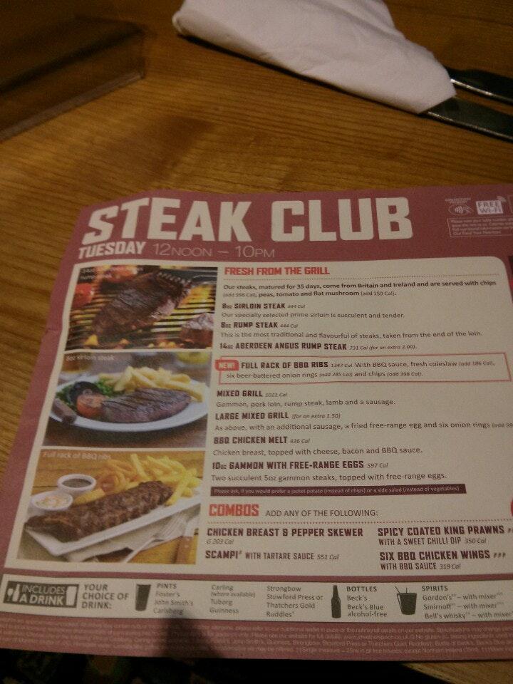 Menu at The John Jacques - JD Wetherspoon pub & bar, Portsmouth