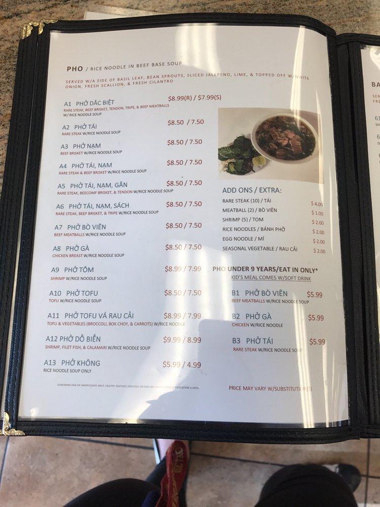 Menu at Com Tam Thuan Kieu Restaurant, Tucson