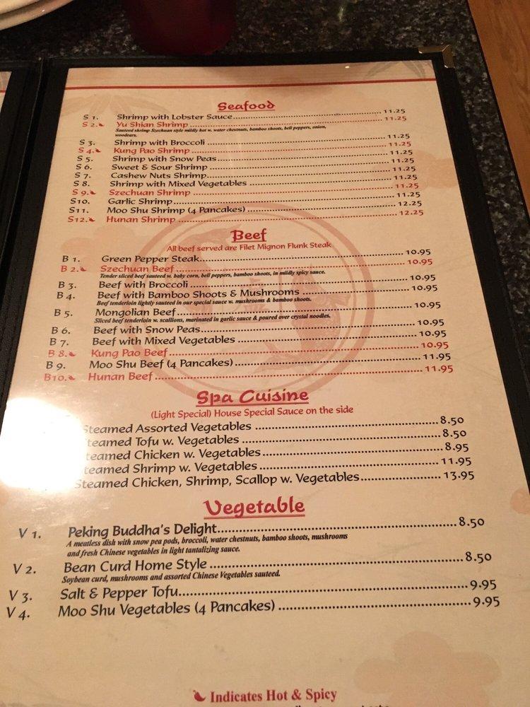 Menu at House of Lu restaurant, Hiram