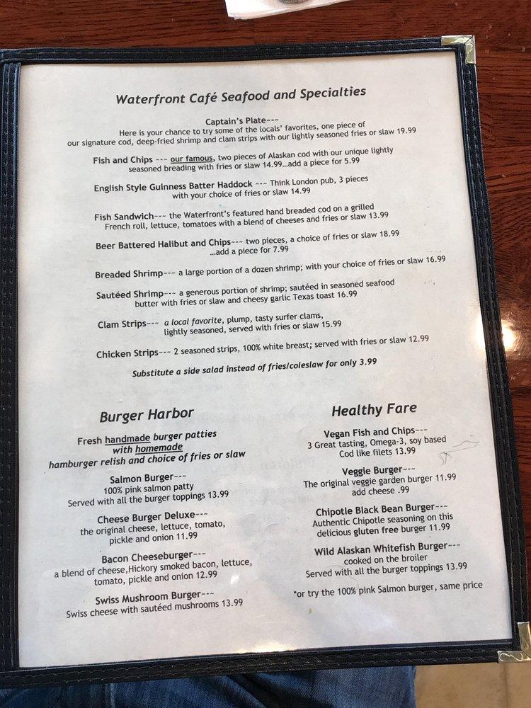 Menu at La Conner Waterfront Café cafe, La Conner