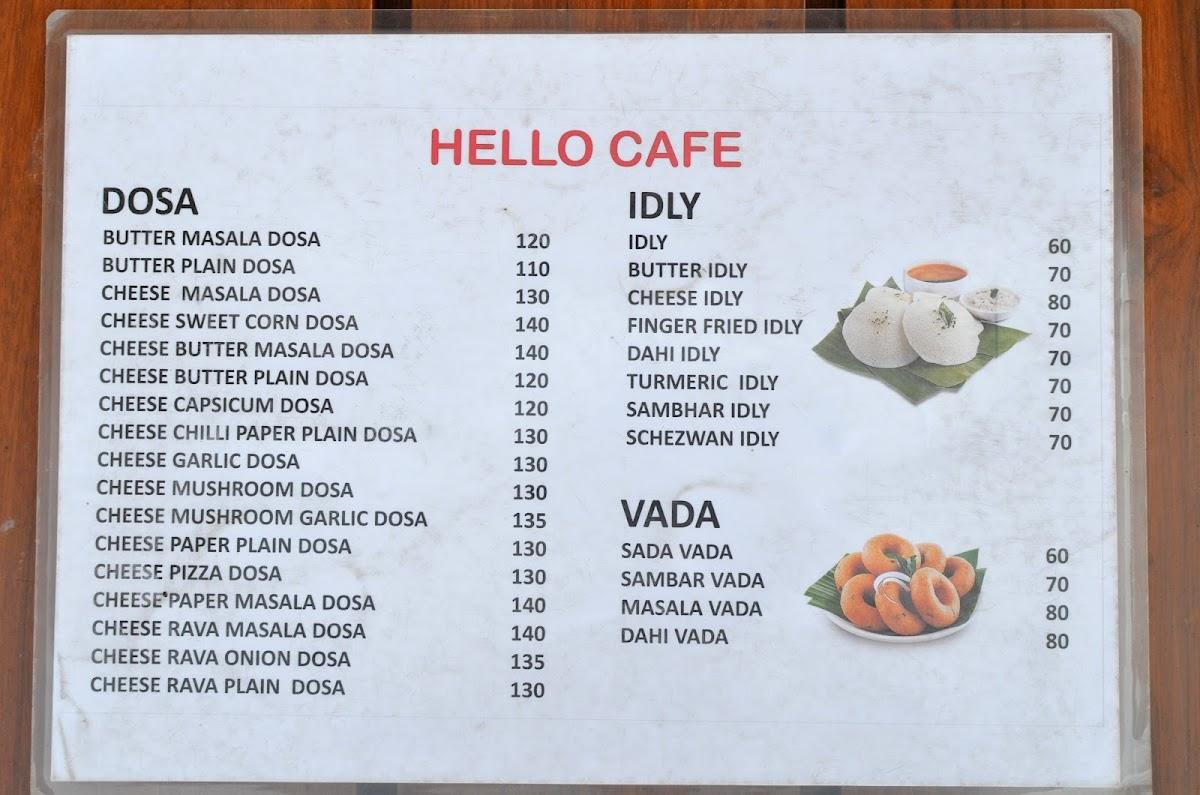 Menu at HELLO CAFE, Kolkata