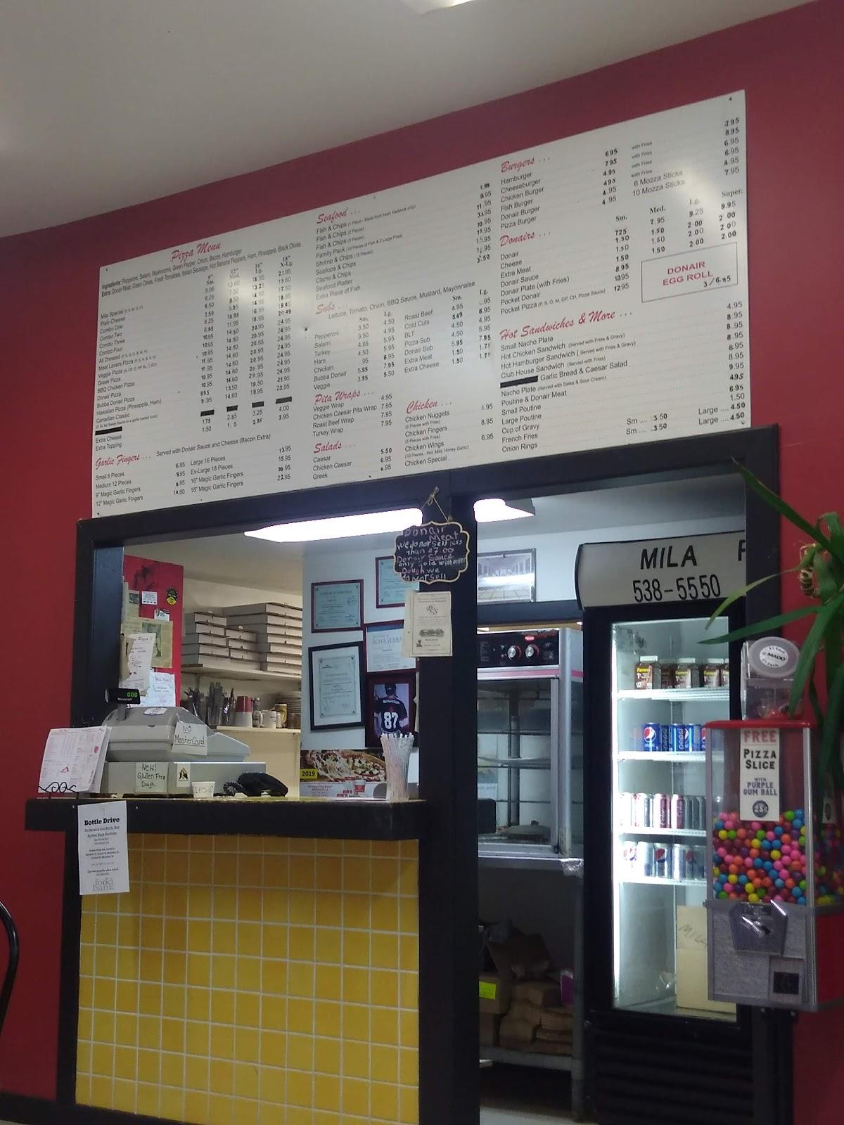 Menu at Mila Pizza restaurant, Berwick
