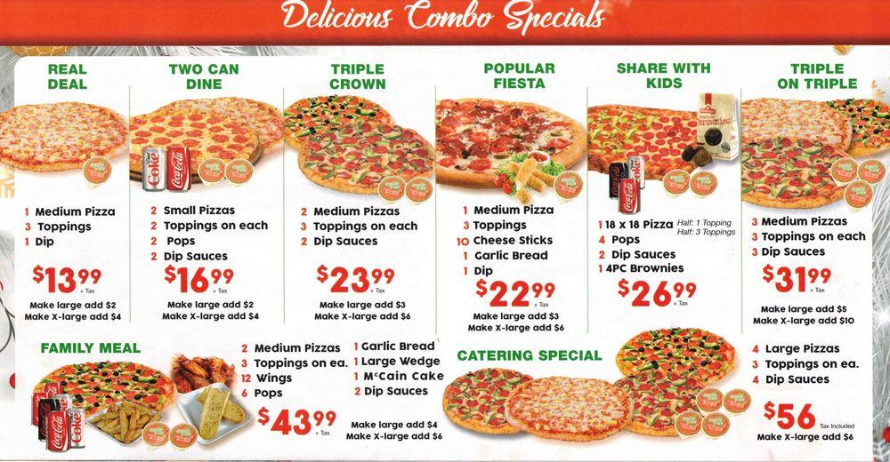 Menu at Popular Pizza pizzeria, Waterloo