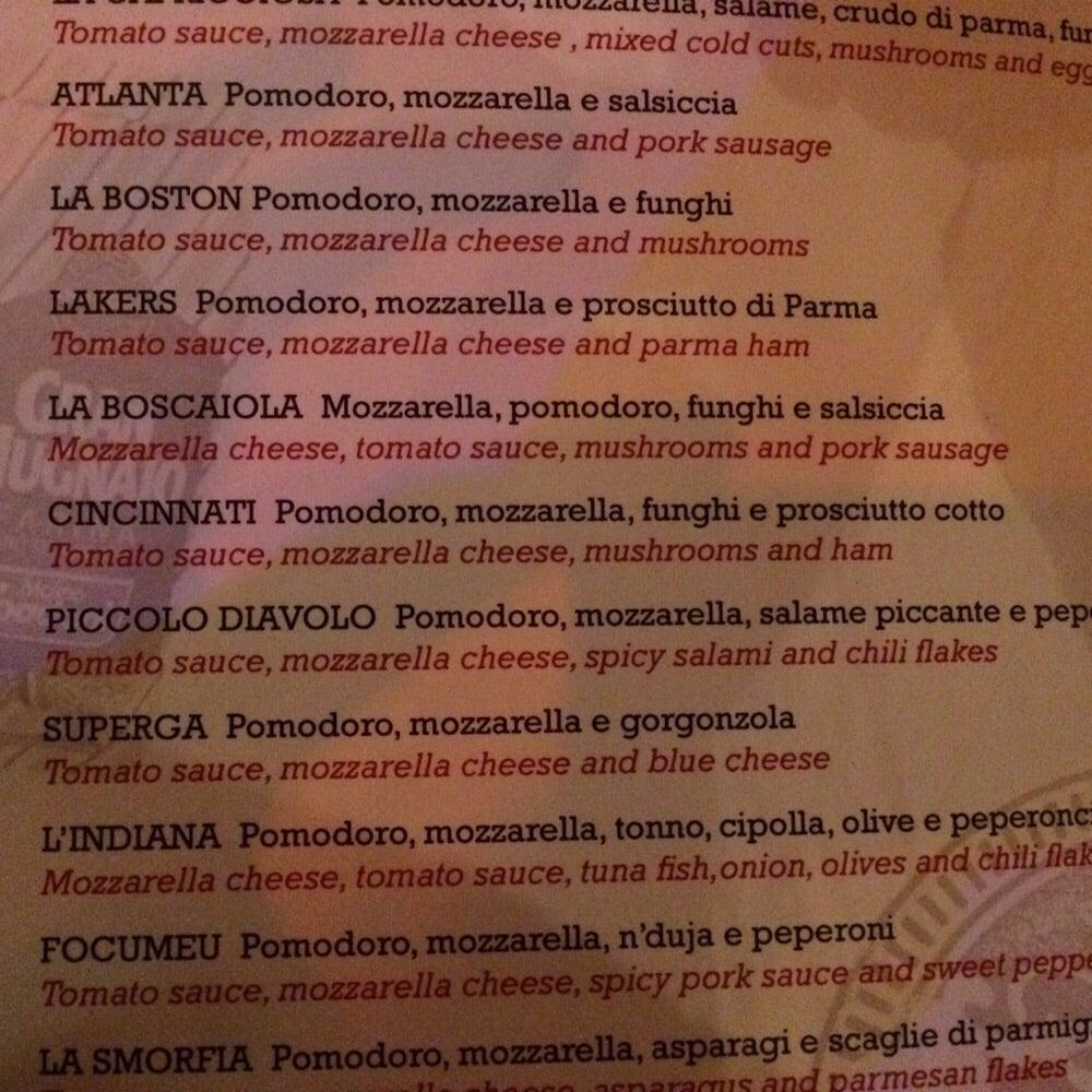 Menu da LA BASE pub & bar, Roma