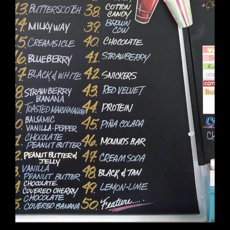 Menu at Humpty Junior's restaurant, Delaware