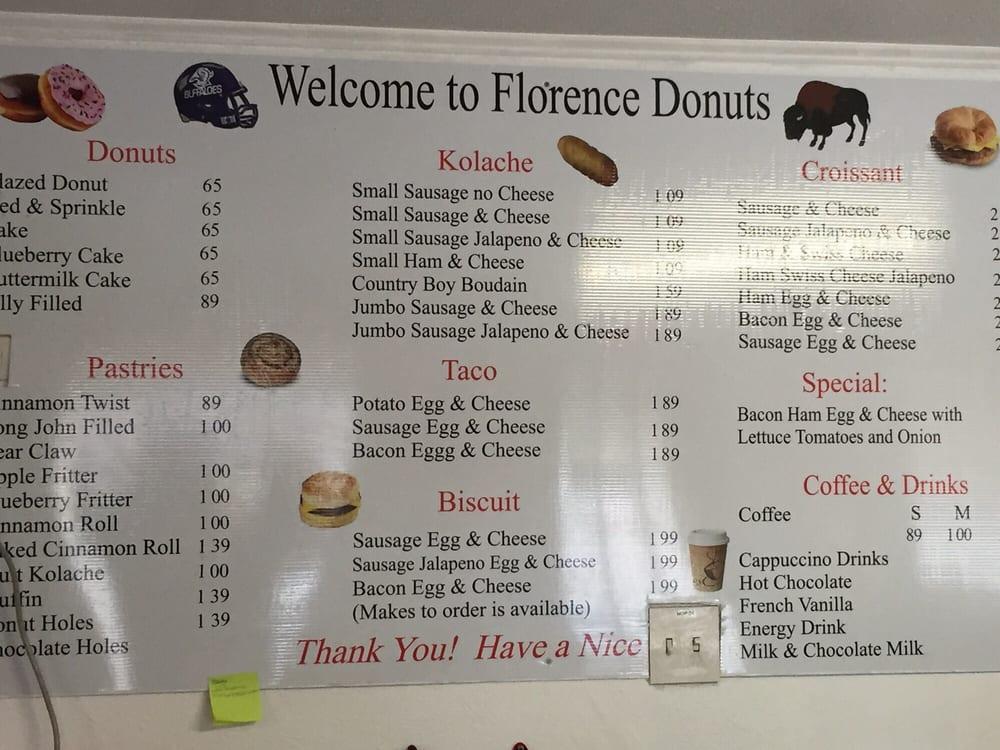 Menu at Florence Donuts, Florence