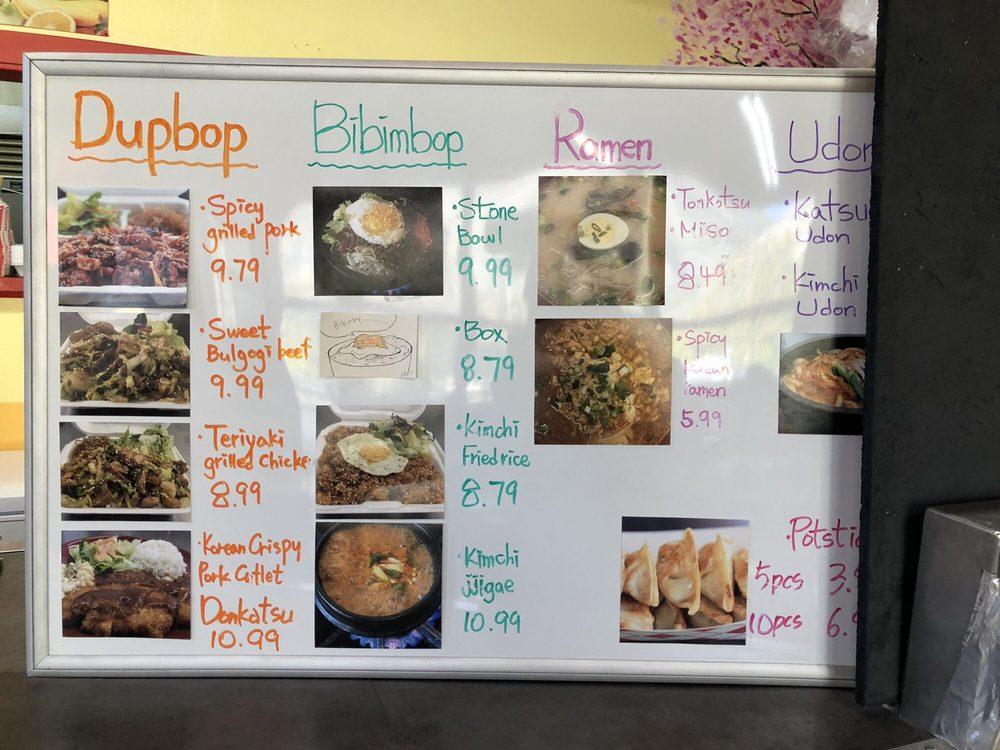 Menu at Koko Lunchbox restaurant, Provo