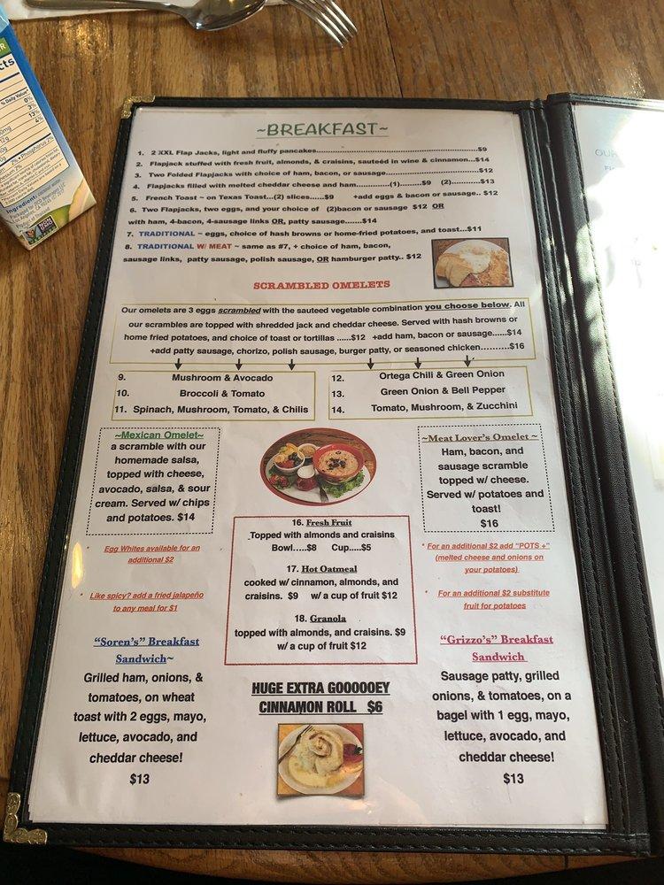Menu at Donner Lake Kitchen restaurant, Truckee, Donner Pass Rd