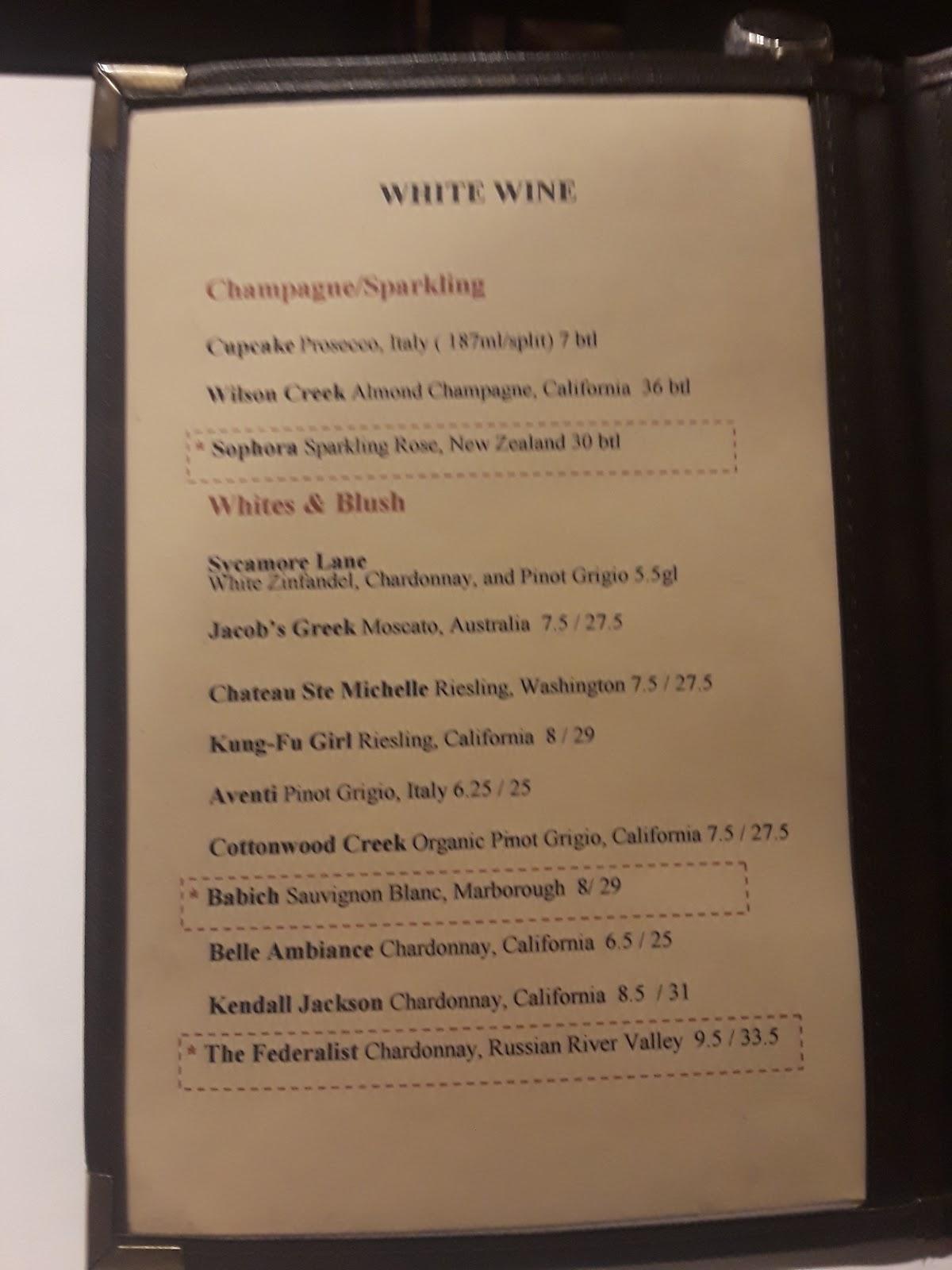 Menu at Ho Ping House restaurant, South Bend