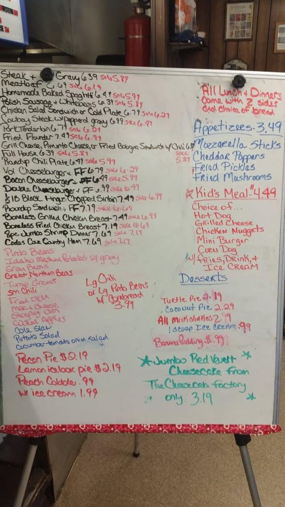 Menu at Round Up Restaurant and Ice Cream, Knoxville