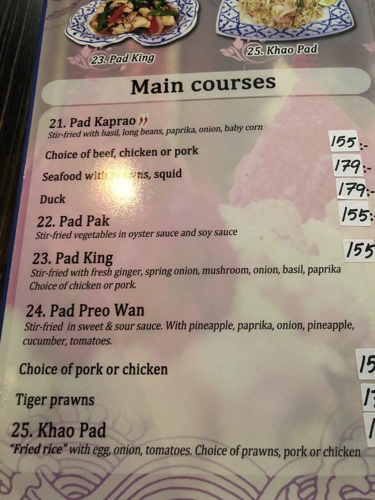 Menu at Amazing Thai Restaurang restaurant, Uppsala, Dragarbrunnsgatan 46