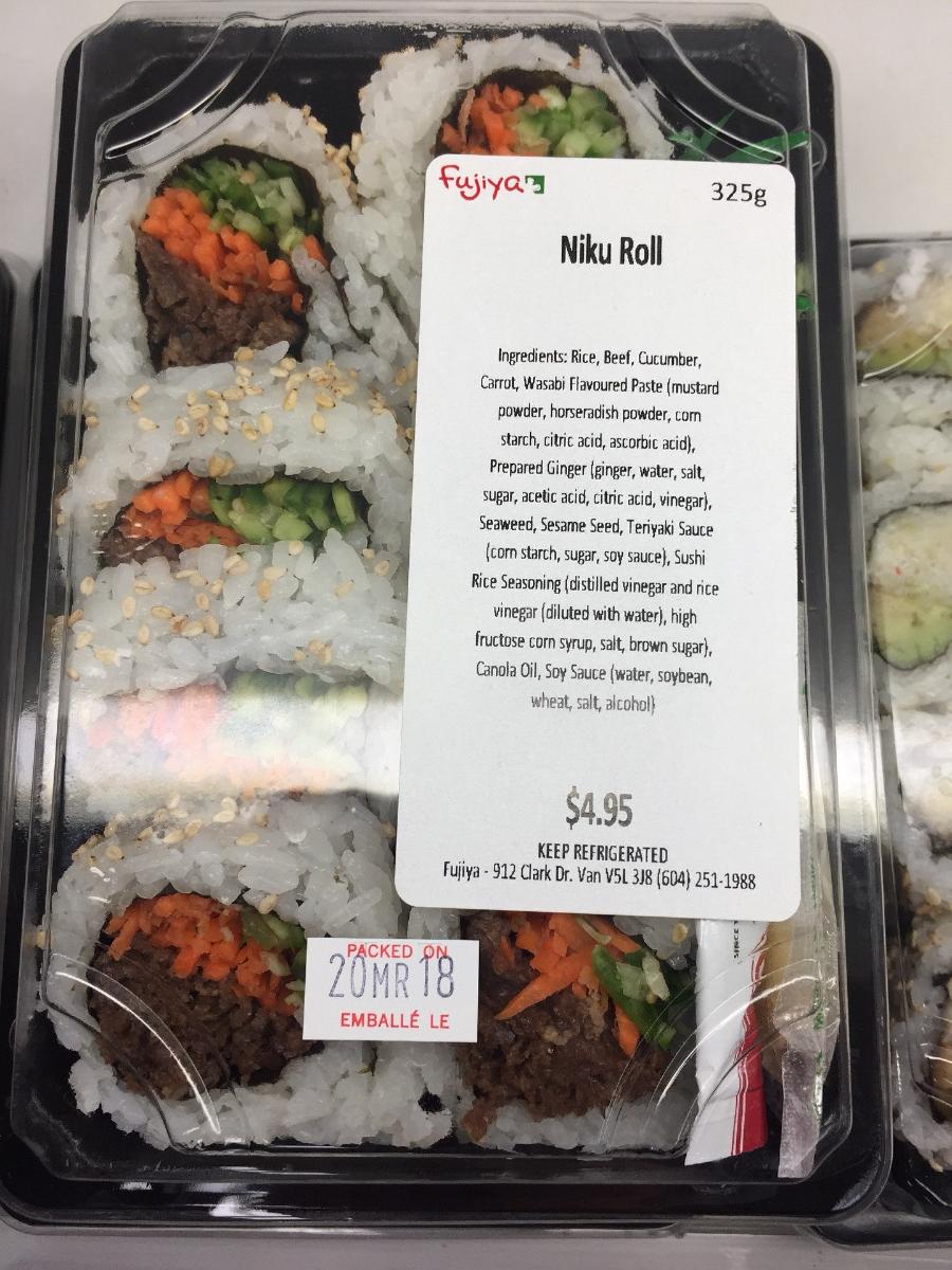 Menu at Fujiya Foods - Take Out restaurant, Vancouver, W Pender St #112