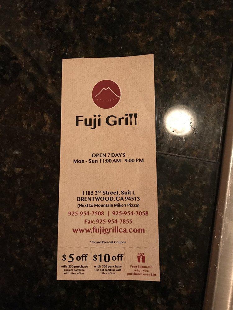 Menu at Fuji Grill fast food, Brentwood