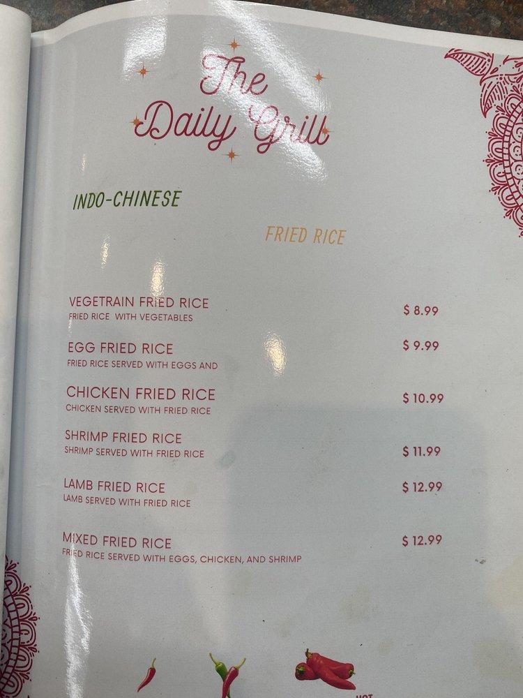 Menu at DAILY GRILL INDIAN RESTAURANT, Napoleon