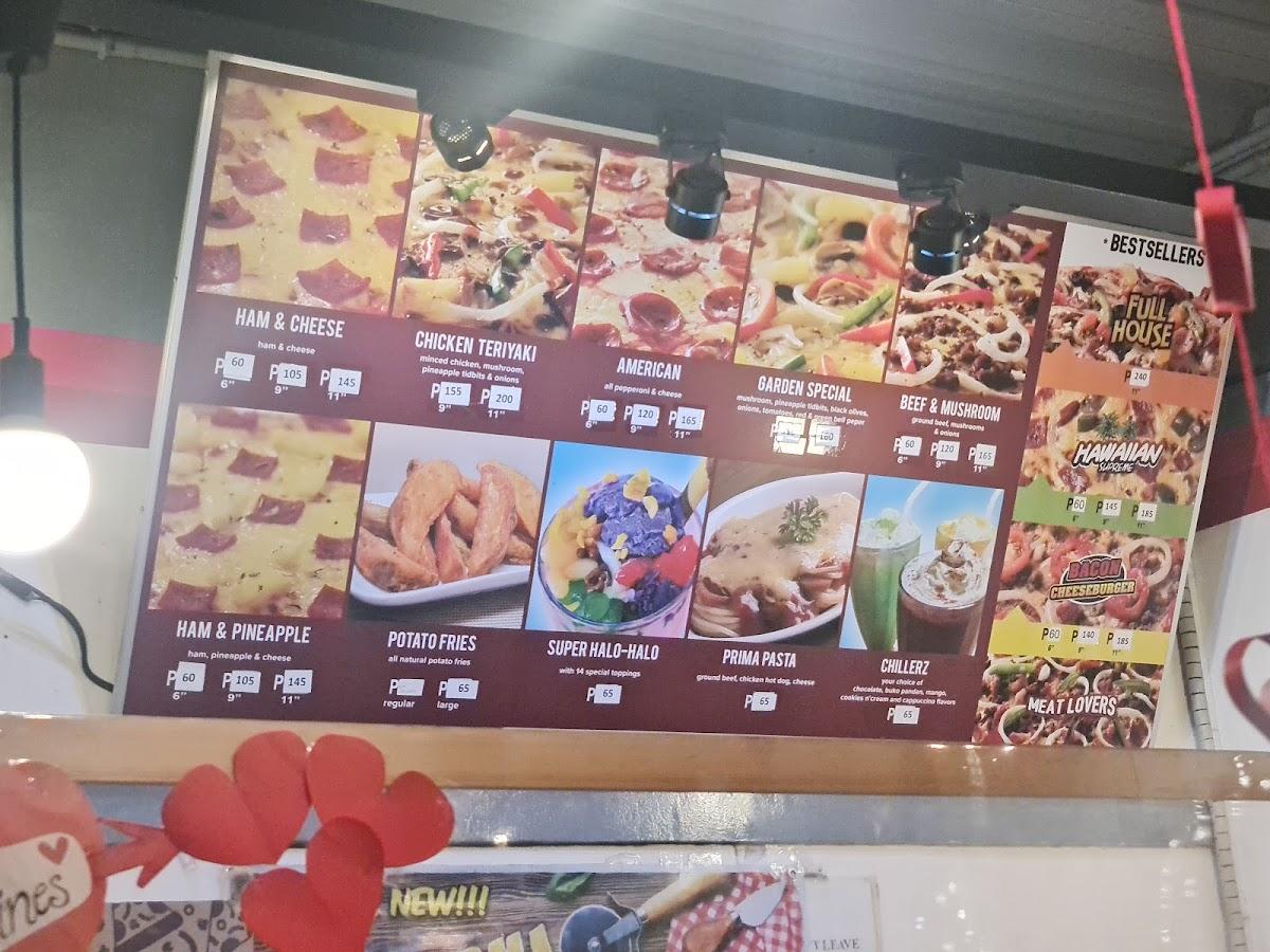 Menu at Biaños Pizza restaurant, Bogo City