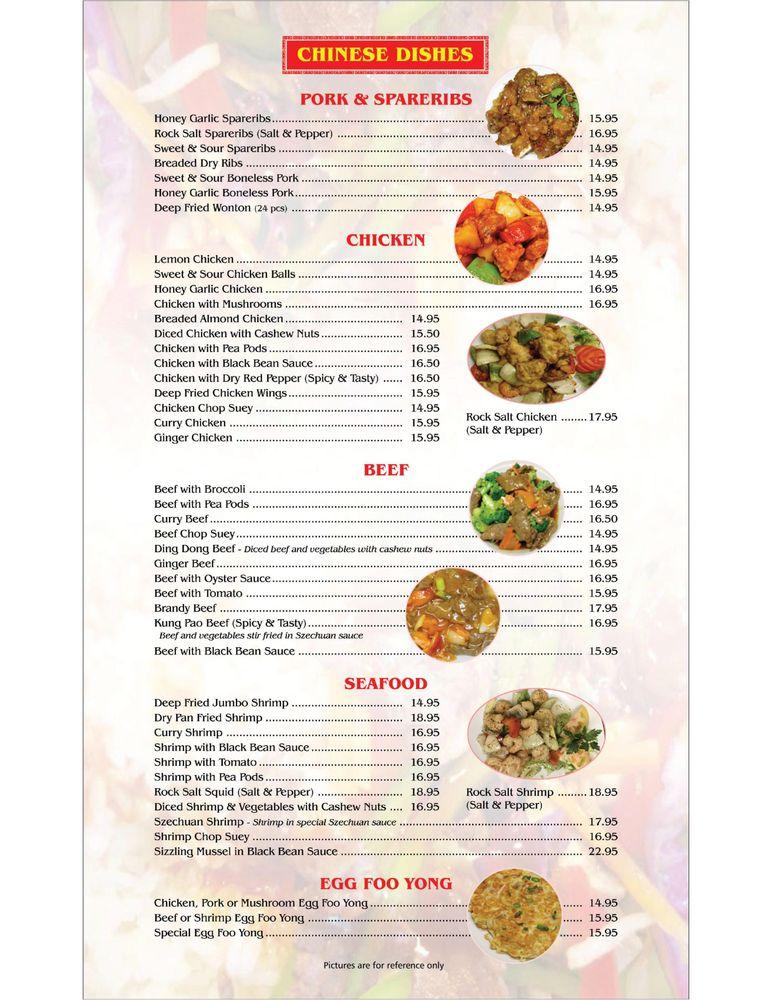 Menu at Peace Garden restaurant, Peace River