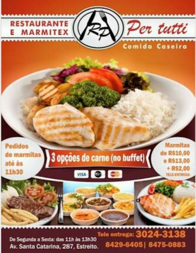 Menu at Per Tutti restaurant, Florianópolis