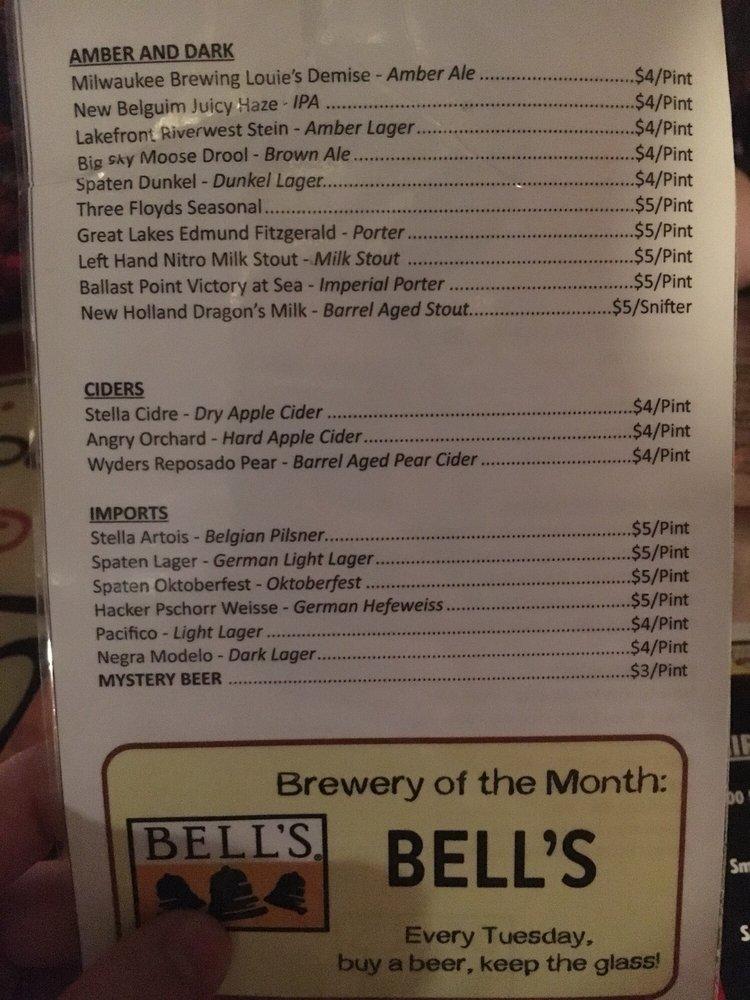 Menu at Oscar's Pub & Grill, Milwaukee