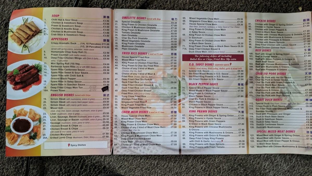 Menu at The Golden Gate fast food, Ferryhill