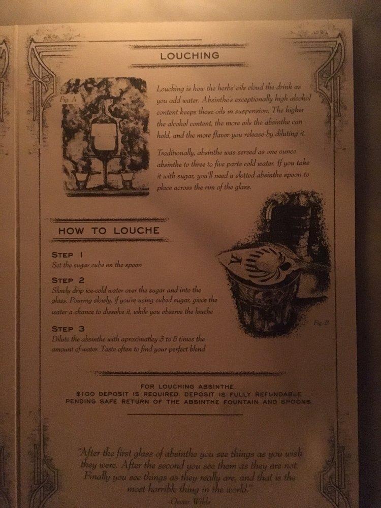 Menu at Volstead's Emporium pub & bar, Minneapolis