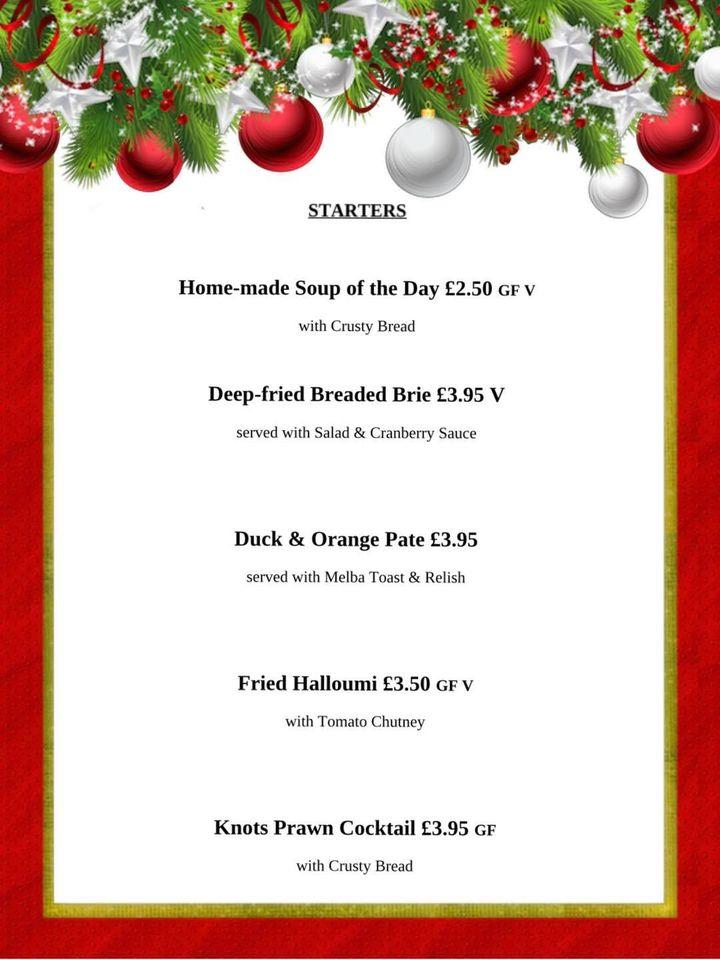 Menu at Knots Bar & Restaurant, Newark-on-Trent