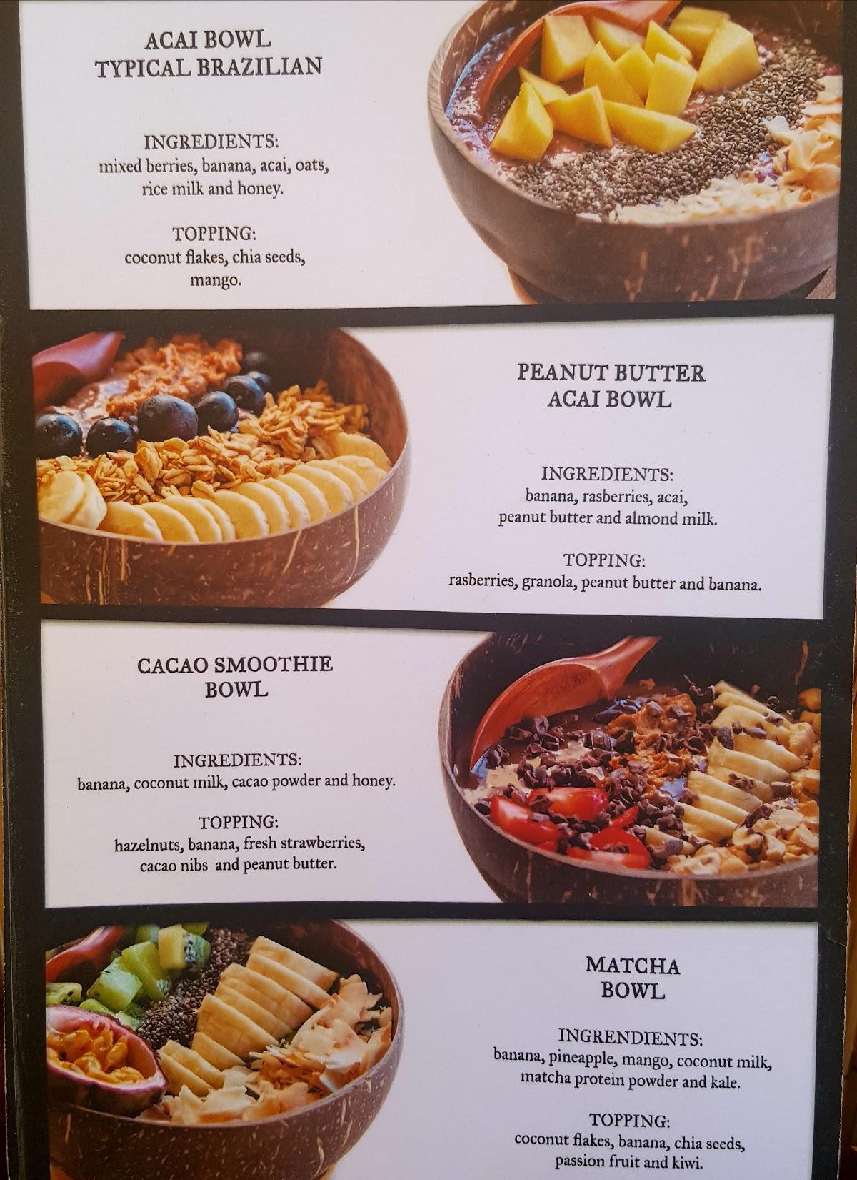 Menu at Vitamin Bar, Kos