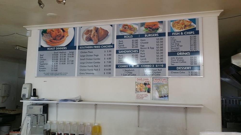 Menu at Matamata Roasts restaurant, Matamata