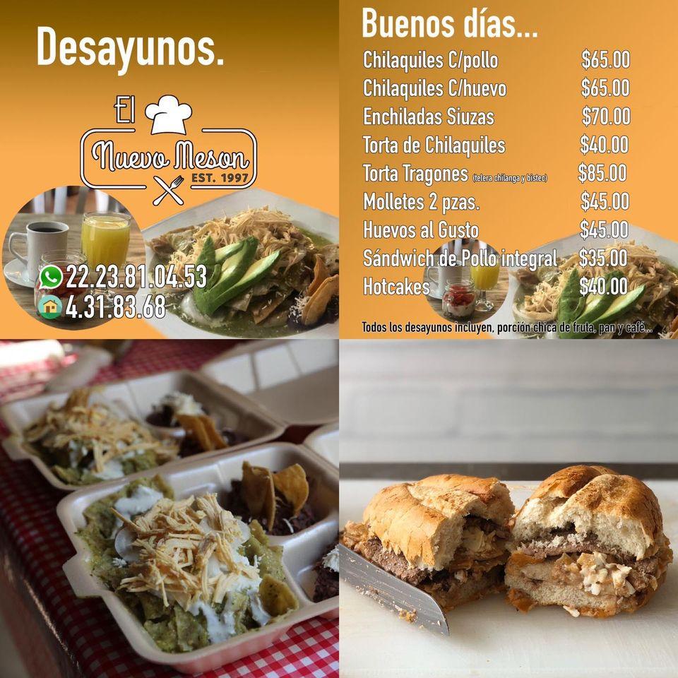 Menu at Restaurante El Mesón, Tepeaca