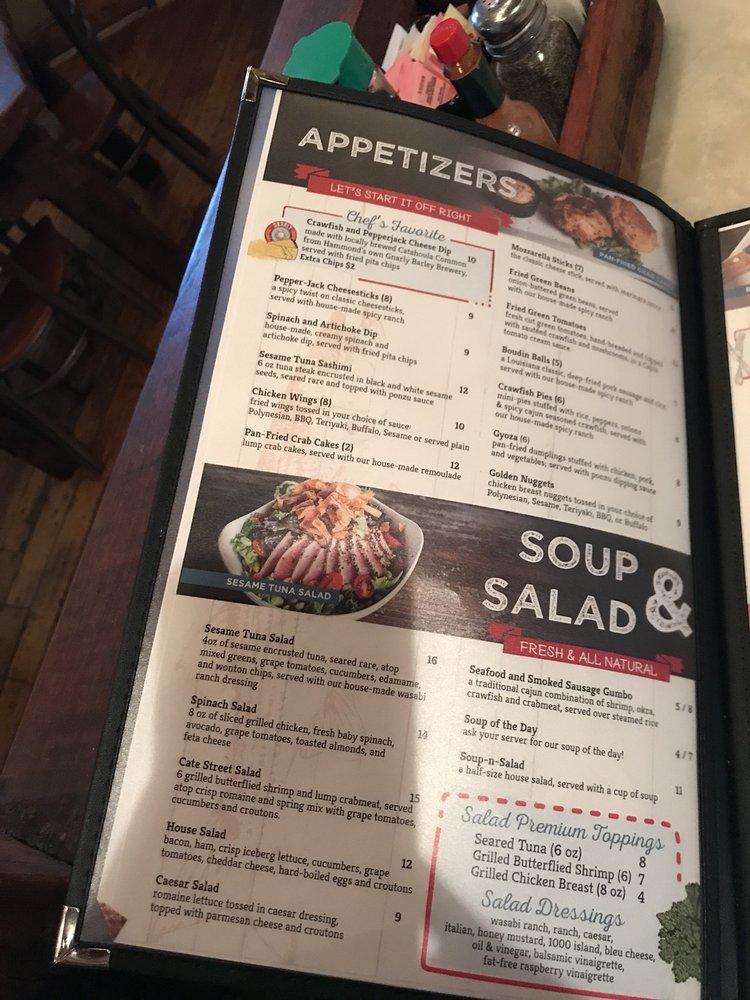 Menu at Cate Street Seafood Station restaurant, Hammond