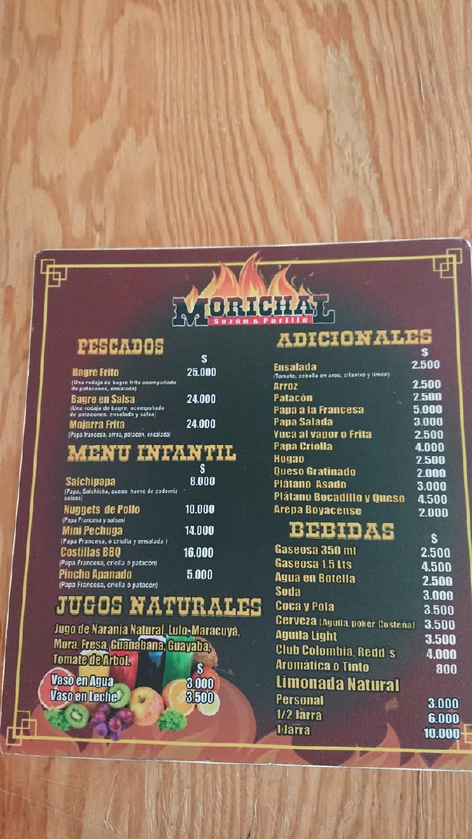 Menu at La Luciana - Mirador Fonda Bar, Melgar, Melgar-Carmen De Apicalá