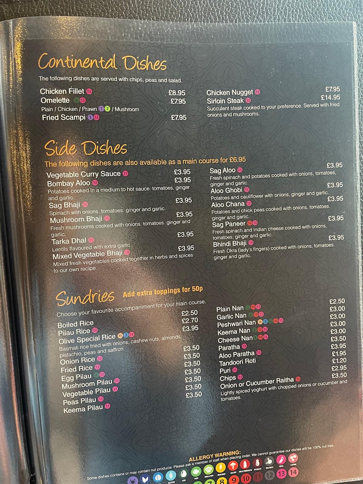 Menu at Purple Olive Ashton restaurant, Ashton-under-Lyne, 83 Stamford St E