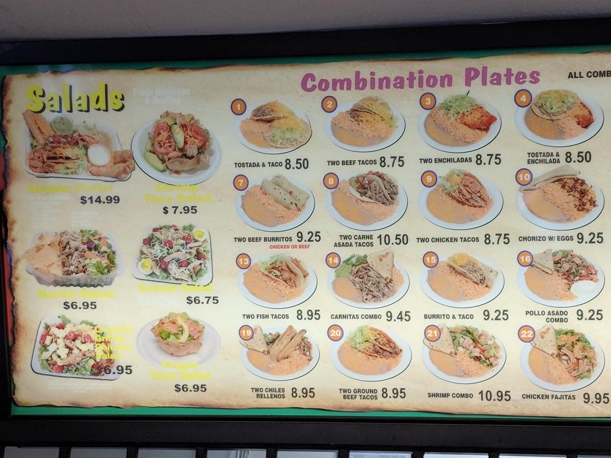Carta del restaurante Los Beto's Mexican Food, Tucson, W Ajo Way