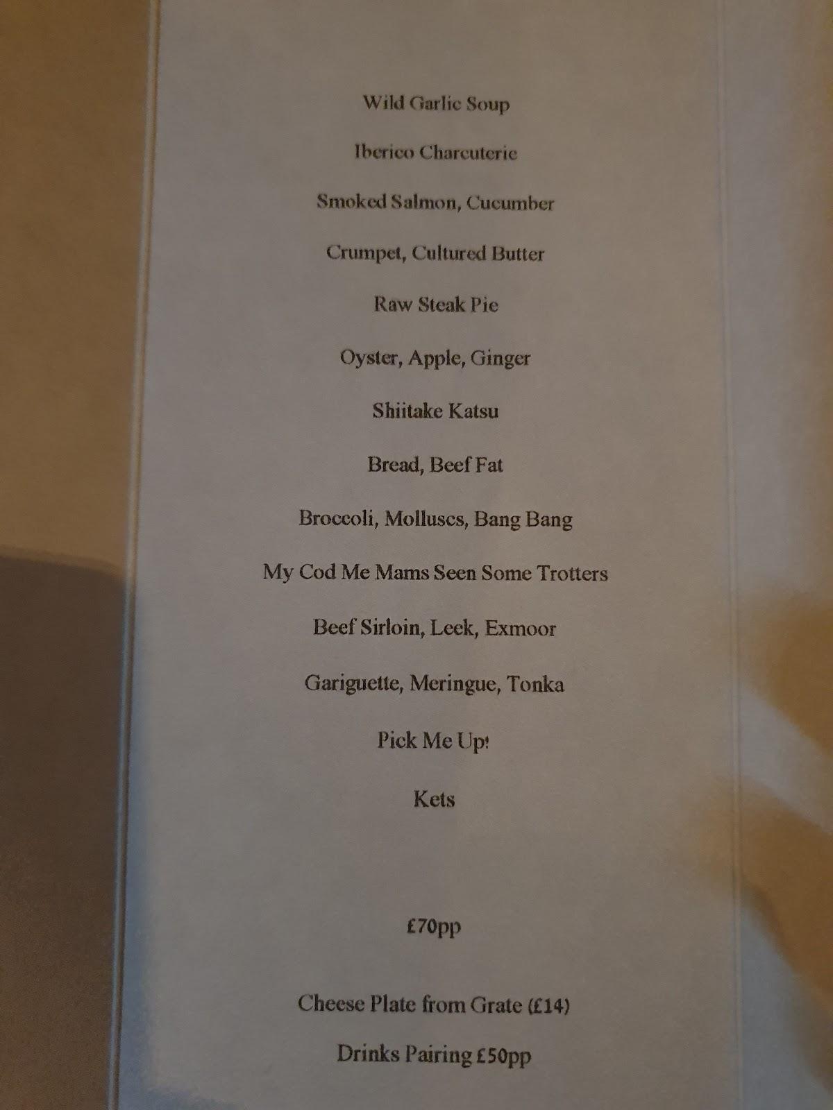 Menu at Peace & Loaf restaurant, Newcastle upon Tyne