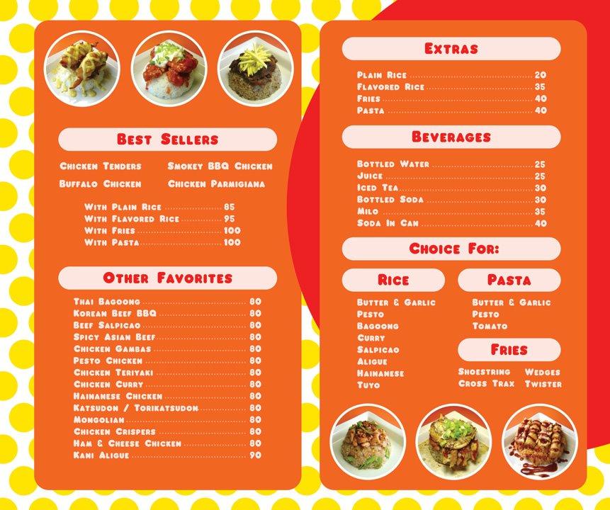 Menu at Sumo's Best Sellers fast food, Quezon City