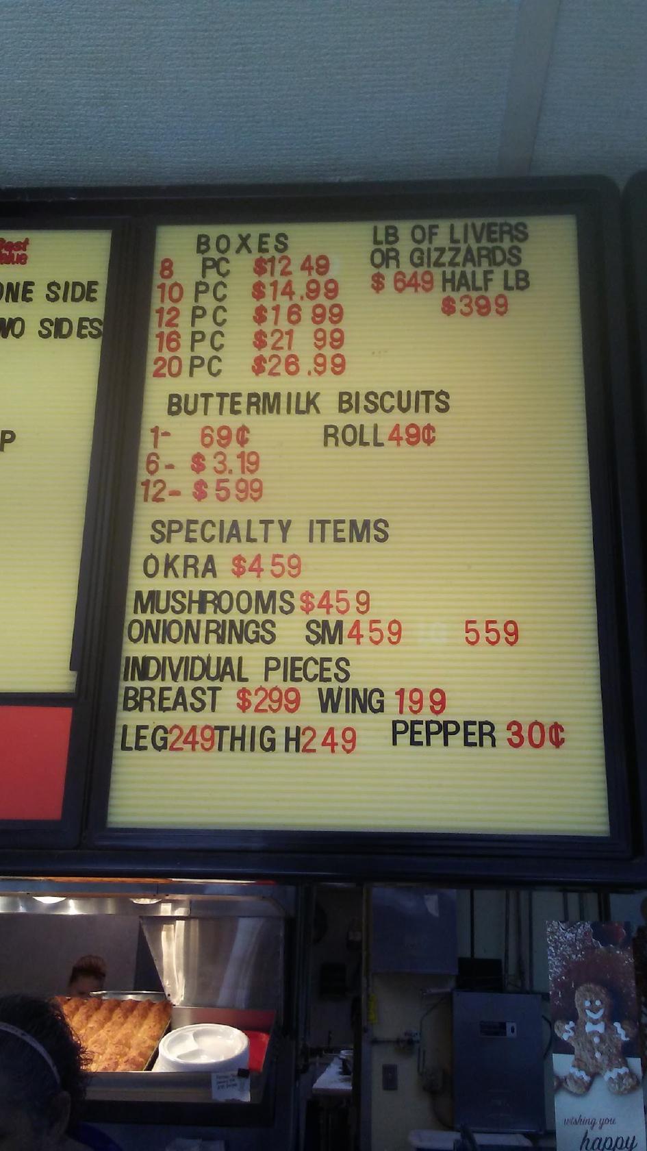 Menu at Danny's Fried Chicken fast food, Niceville, 408 E John Sims Pkwy