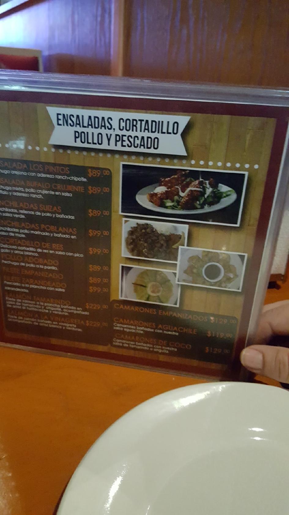 Menu at Bar-Rest Los Pintos, Santa Rosa de Múzquiz