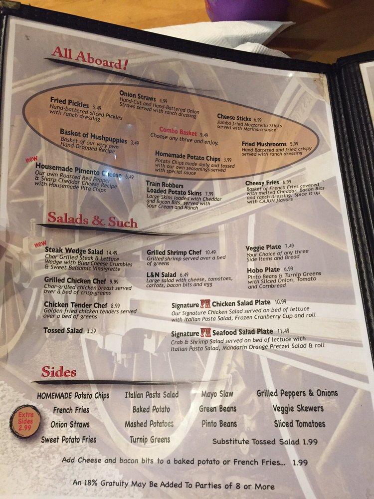 Menu at Freight House Restaurant, Hartselle
