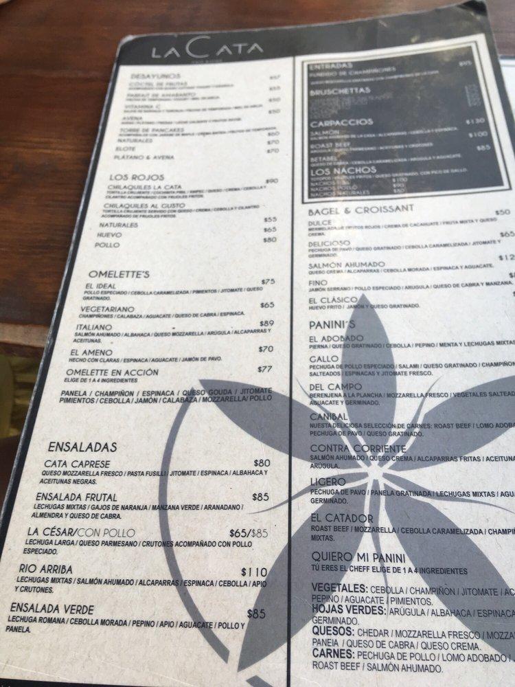 Carta de LA CATA - Cafetería De Especialidad / Restaurante / Bar ...