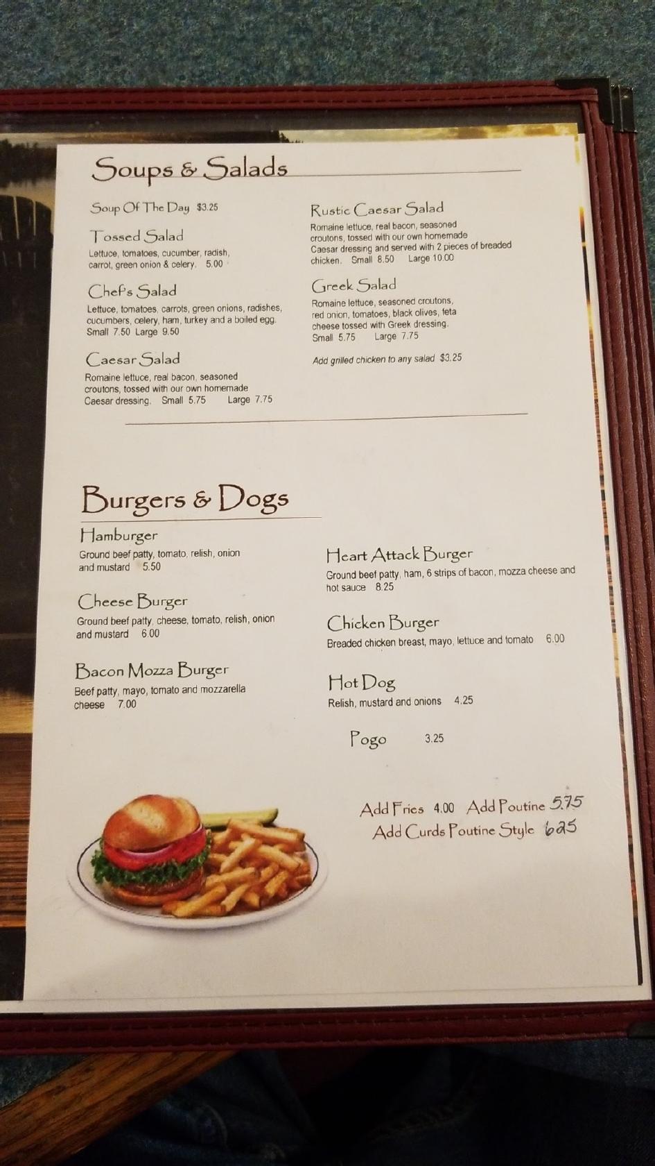Menu at Longlac Pizzeria, Longlac