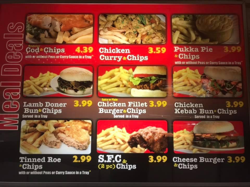 Menu at Marston Green Fish Bar, Birmingham