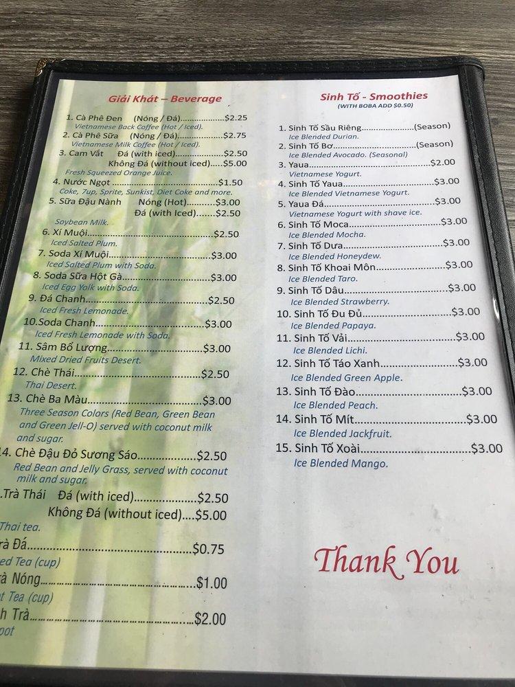 Menu at Thai Lai Restaurant, Hawthorne, Prairie Ave