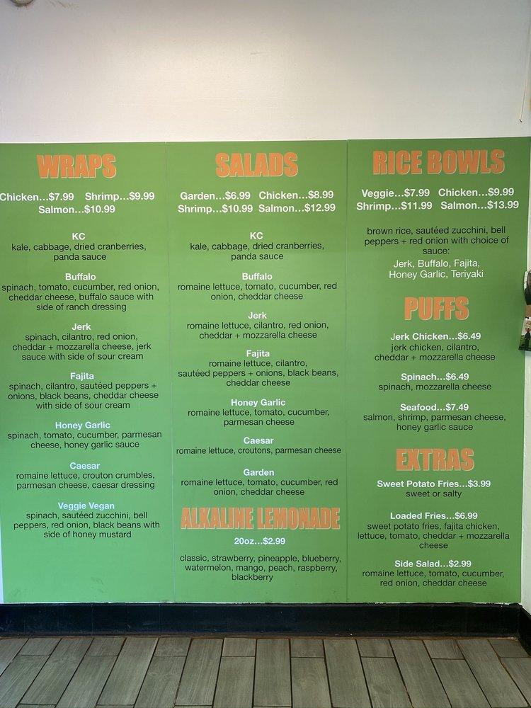 Menu at WRAP - A - LOT Fresh Express restaurant, College Park