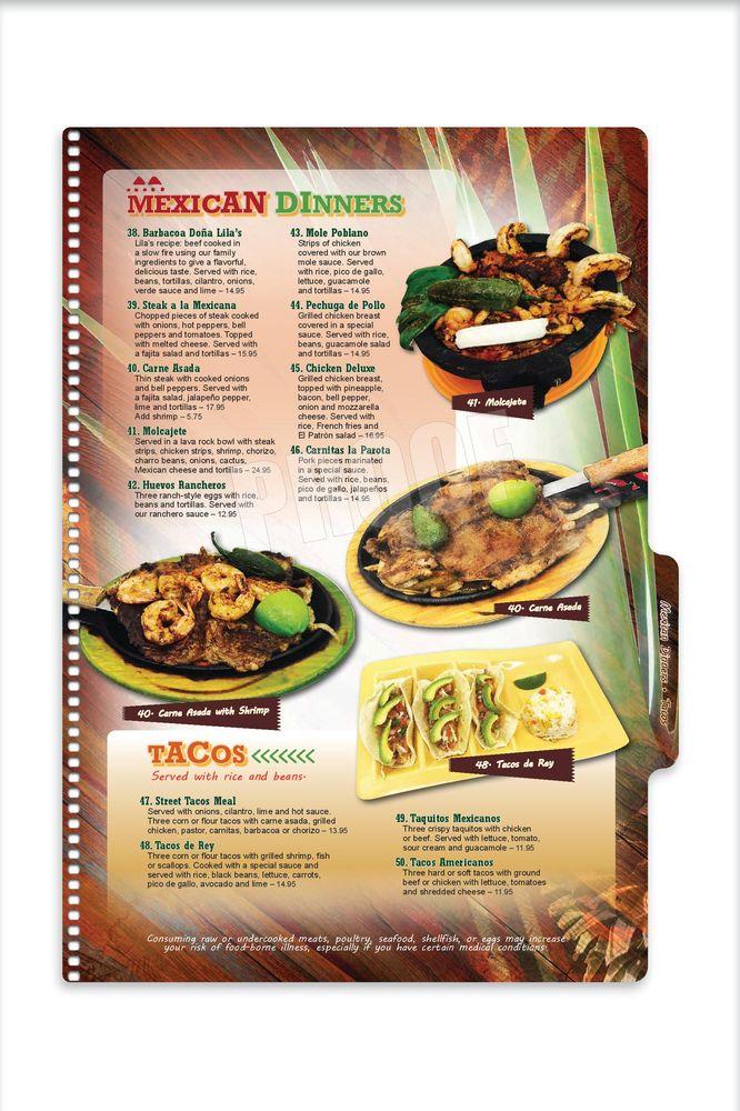 Menu at El Patron Mexican Grill restaurant, Prattville