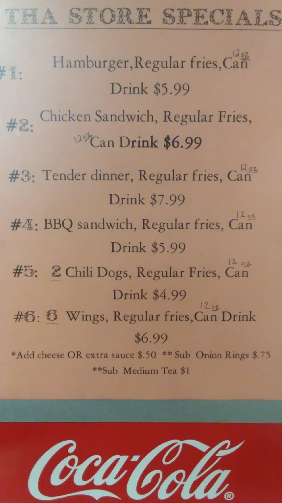 Menu at Tha' Store At Gilbert restaurant, Gilbert