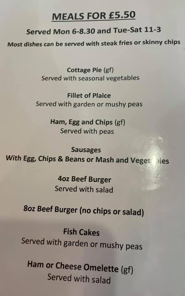 Menu at The Stag pub & bar, Hitchin