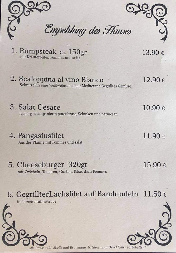 Speisekarte von Restaurant Am Gasometer, Oberhausen